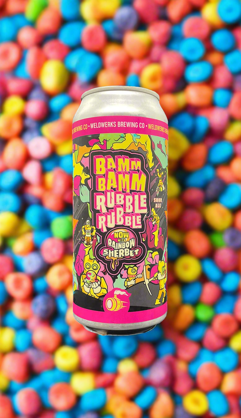WeldWerks Bamm Bamm Rubble Rubble Now With Rainbow Sherbet Sour 473mL ...