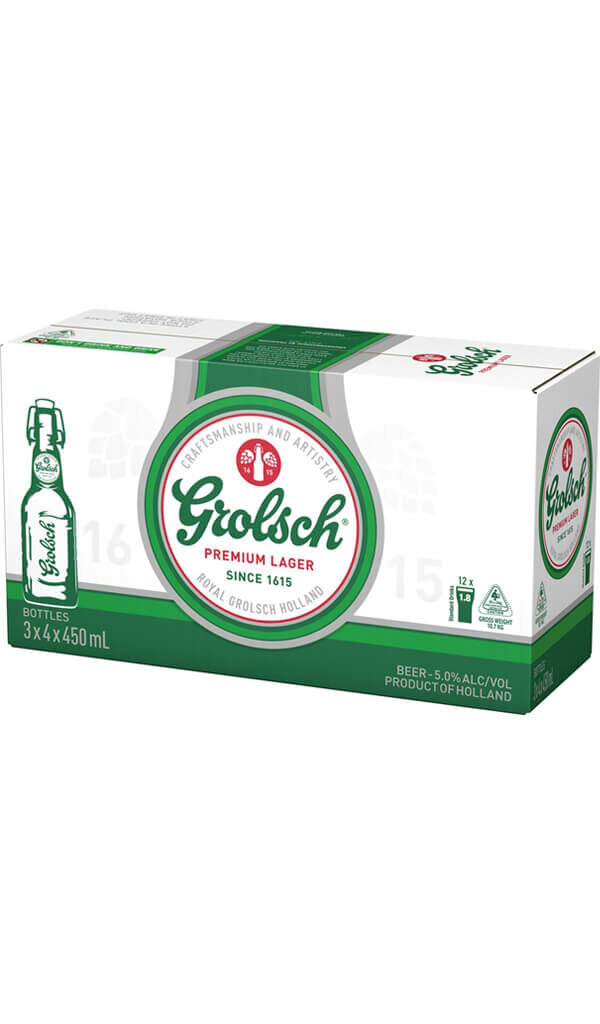 Grolsch Premium Pilsner Swingtop 450ml 12-Pack